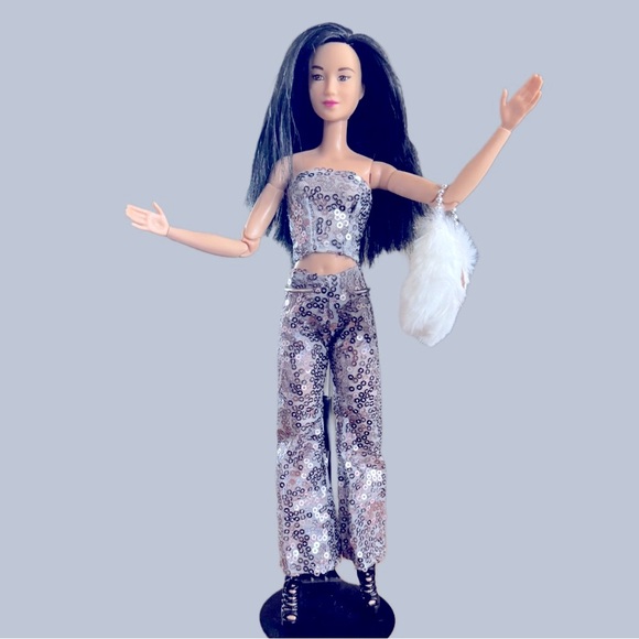 Toys | Sequin Barbie Outfit 1112 Inch Doll Winter Clothes Plush ...